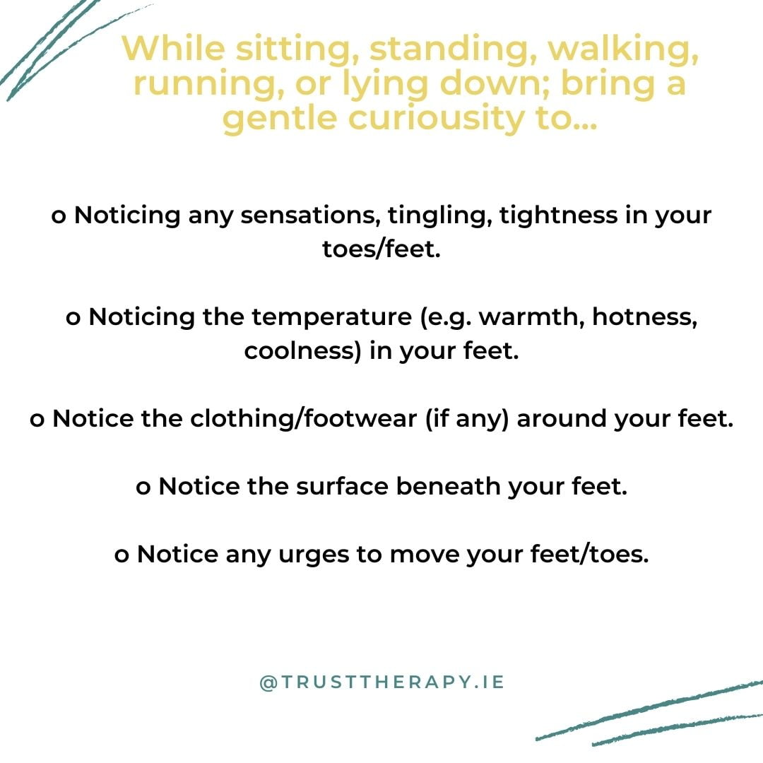 Grounding technique; feet on the floor. – Trust Therapy