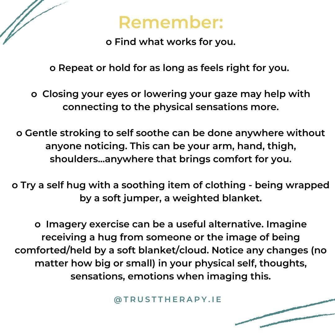 Grounding technique: Self Hug – Trust Therapy